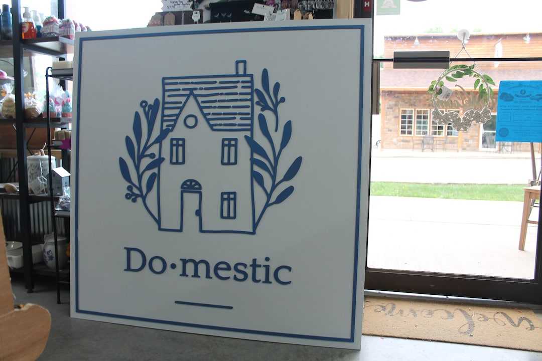 Domestic Home Design Custom Sign Square Business Commerical Signage 3D ...