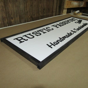 Custom Signage Business Commerical Signs Wooden Framed Handmade Made to ...