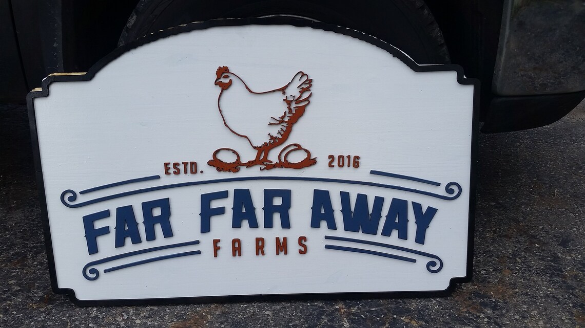 Farm Sign Hobby Farm Sign Chickens Home Grown Commercial | Etsy