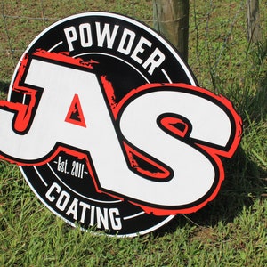 Custom Round Business Sign Commerical Signage Made to Order Powder ...