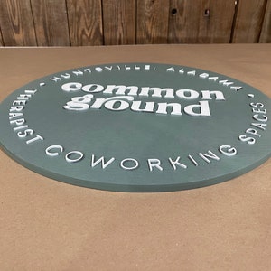 Large Round Custom Sign Commerical Signage Common Ground Therapy ...