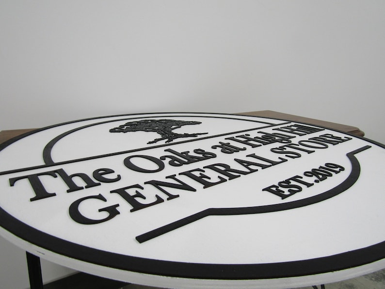 Custom Round Business Sign Commerical Signage Made to Order - Etsy