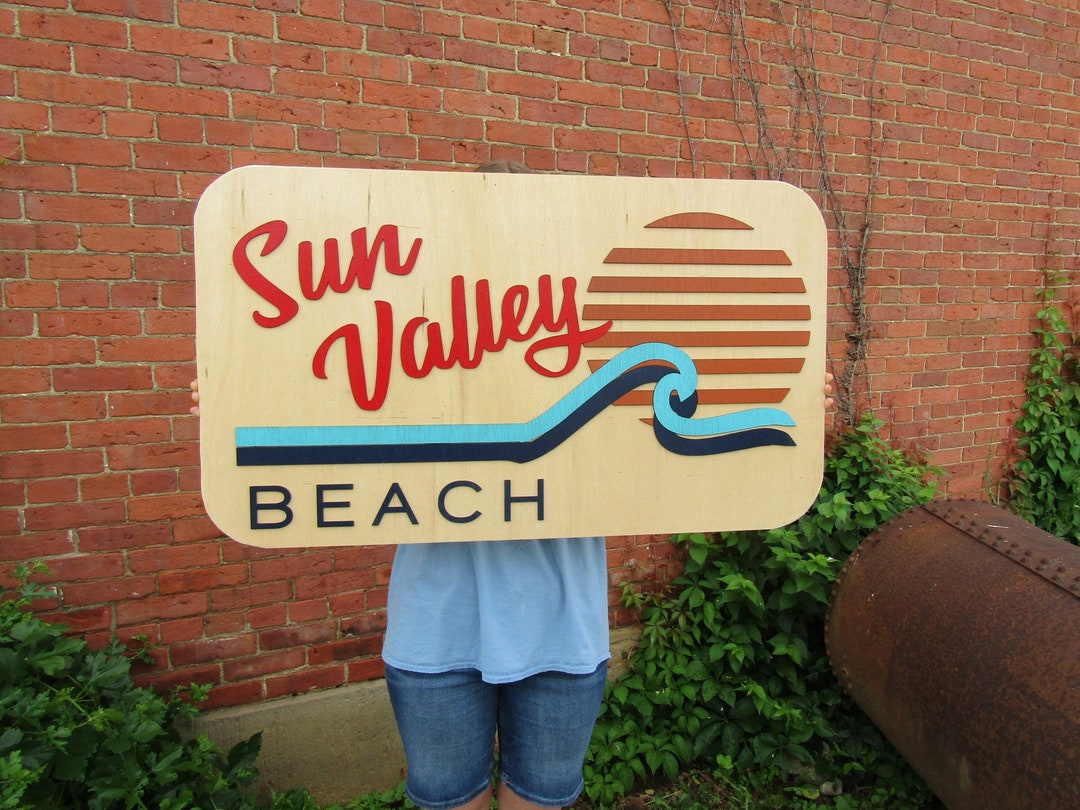Custom Replica Water Park Sign Vintage Sunshine Sun Beach Theme Park ...