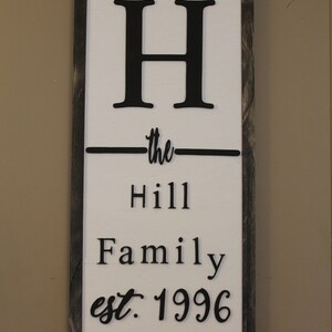 Family Name Sign, Last Name Sign ,established, Customize, Large, 3D ...