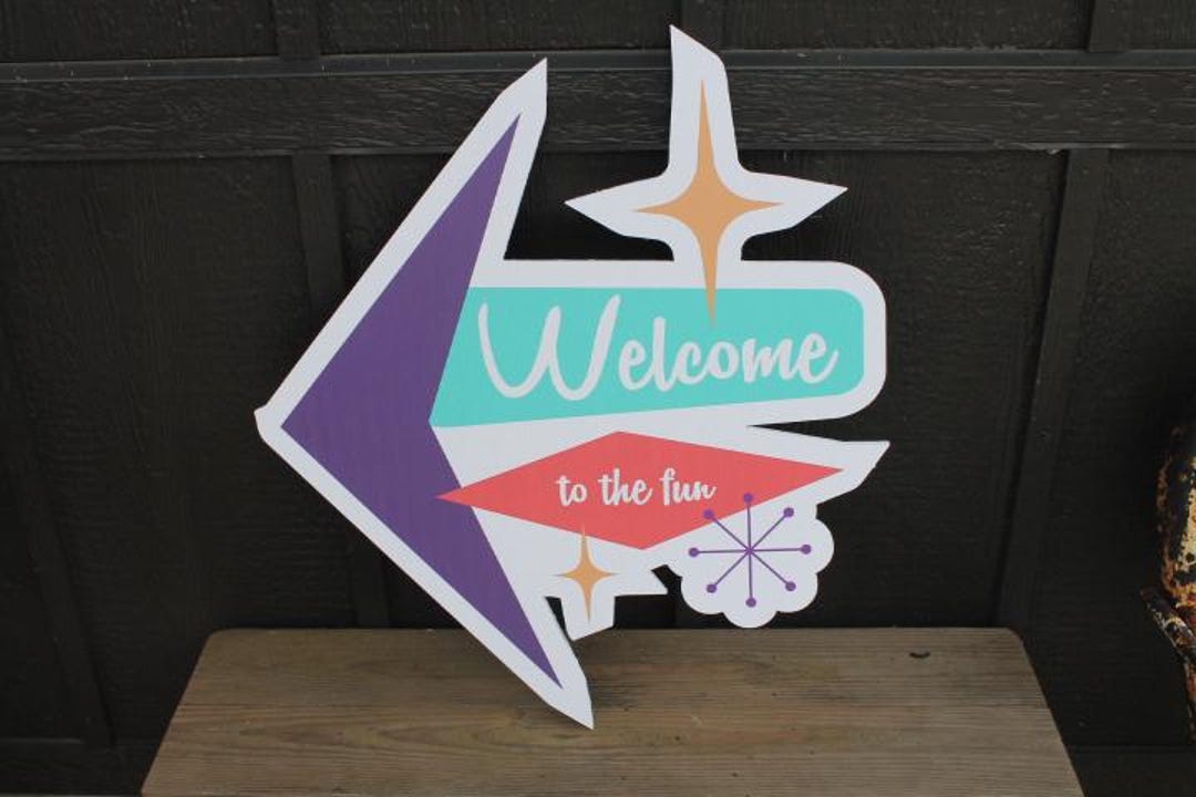 Custom Contour Welcome Arcade Fun Center Logo PVC Sign Textured Outdoor ...