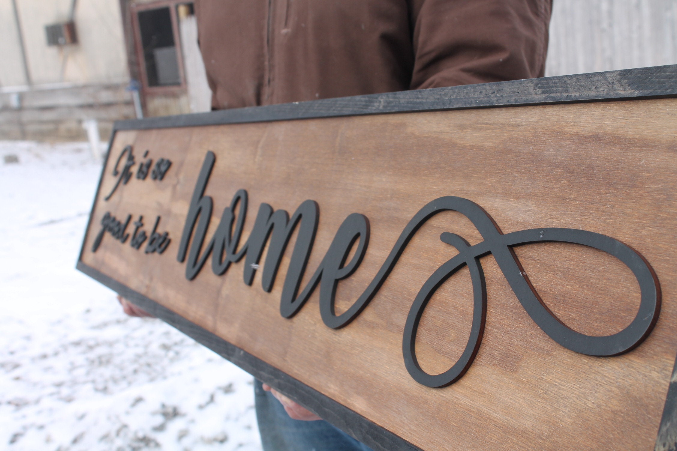 It Is Good To Be Home, Large Custom Sign, Over-sized Rustic, Wood ...