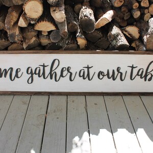 Large Farmhouse Sign, Thanksgiving Sign, Gather Together, Gather at Our ...