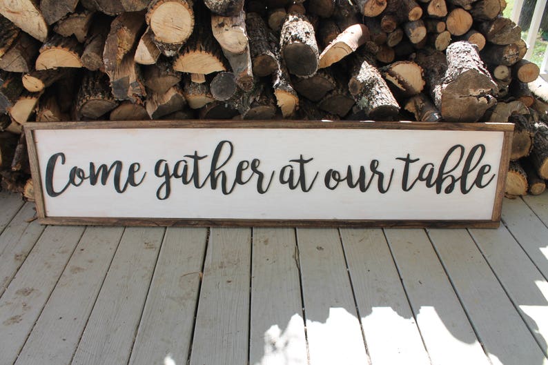 Large Farmhouse Sign Thanksgiving Sign Gather Together - Etsy