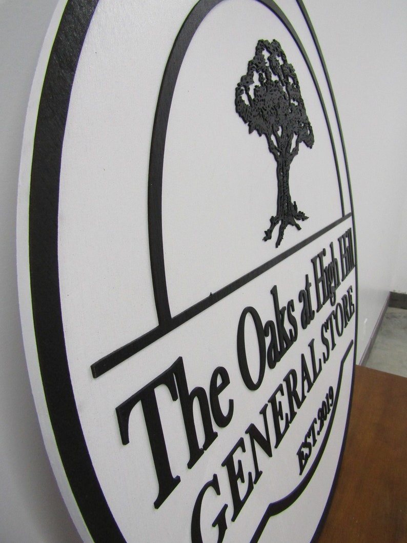 Custom Round Business Sign Commerical Signage Made to Order - Etsy