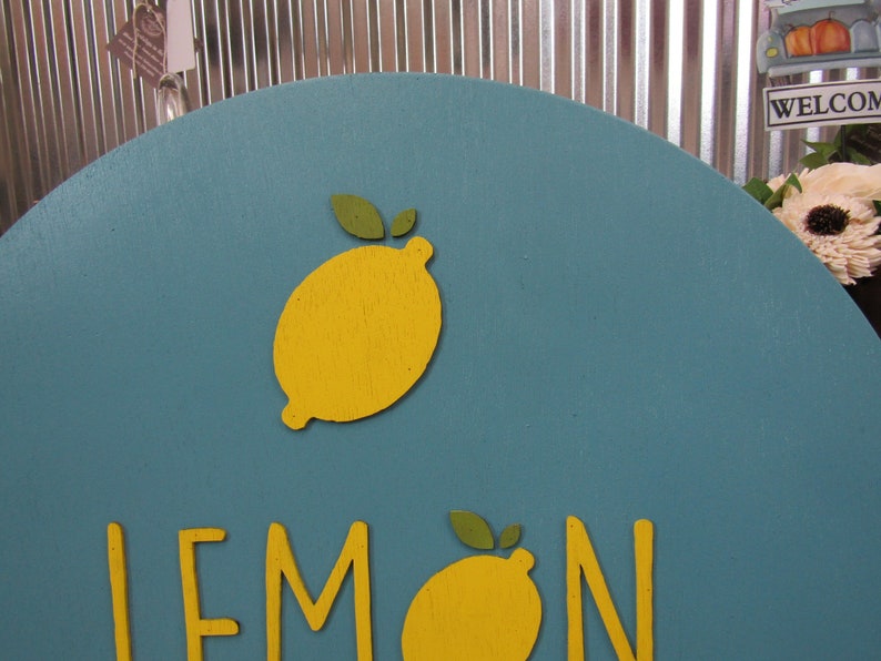 Lemon Sign Laundry Lemonade Squeezy Blue Yellow Custom Commerical ...