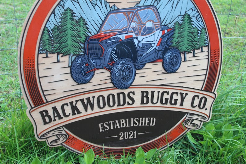 Custom Logo Emblem Raised Text Business Sign Image Large ATV ...