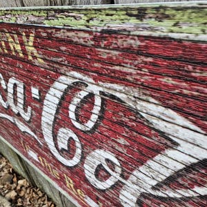 Antique Coca-cola Barn Sign Coke PVC Textured Finish Weatherproof Fade ...