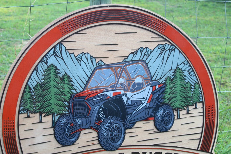 Custom Logo Emblem Raised Text Business Sign Image Large ATV ...