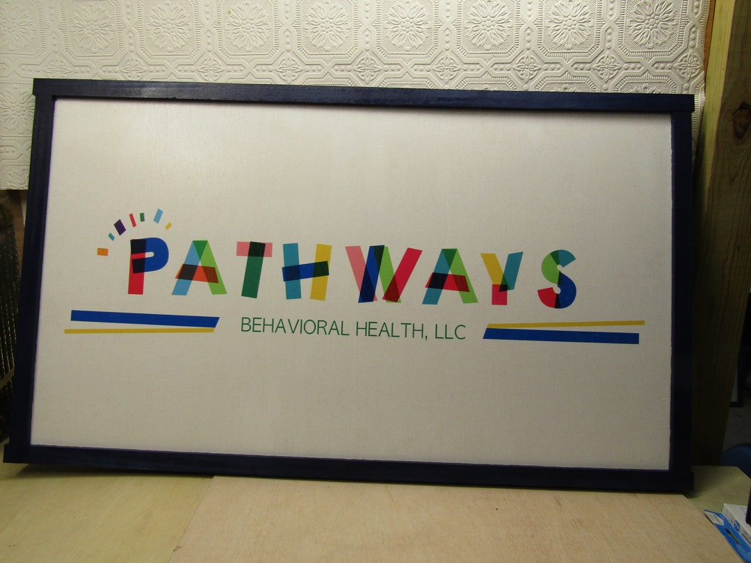 Custom Wood Sign Uvprinted Image Framed Behavioral Health Signage ...