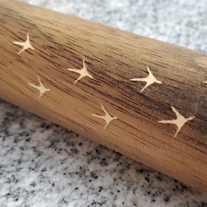 Chicken Feet Pattern Texture Rooster Foot Print 10 Inch Rolling Pin Pie ...