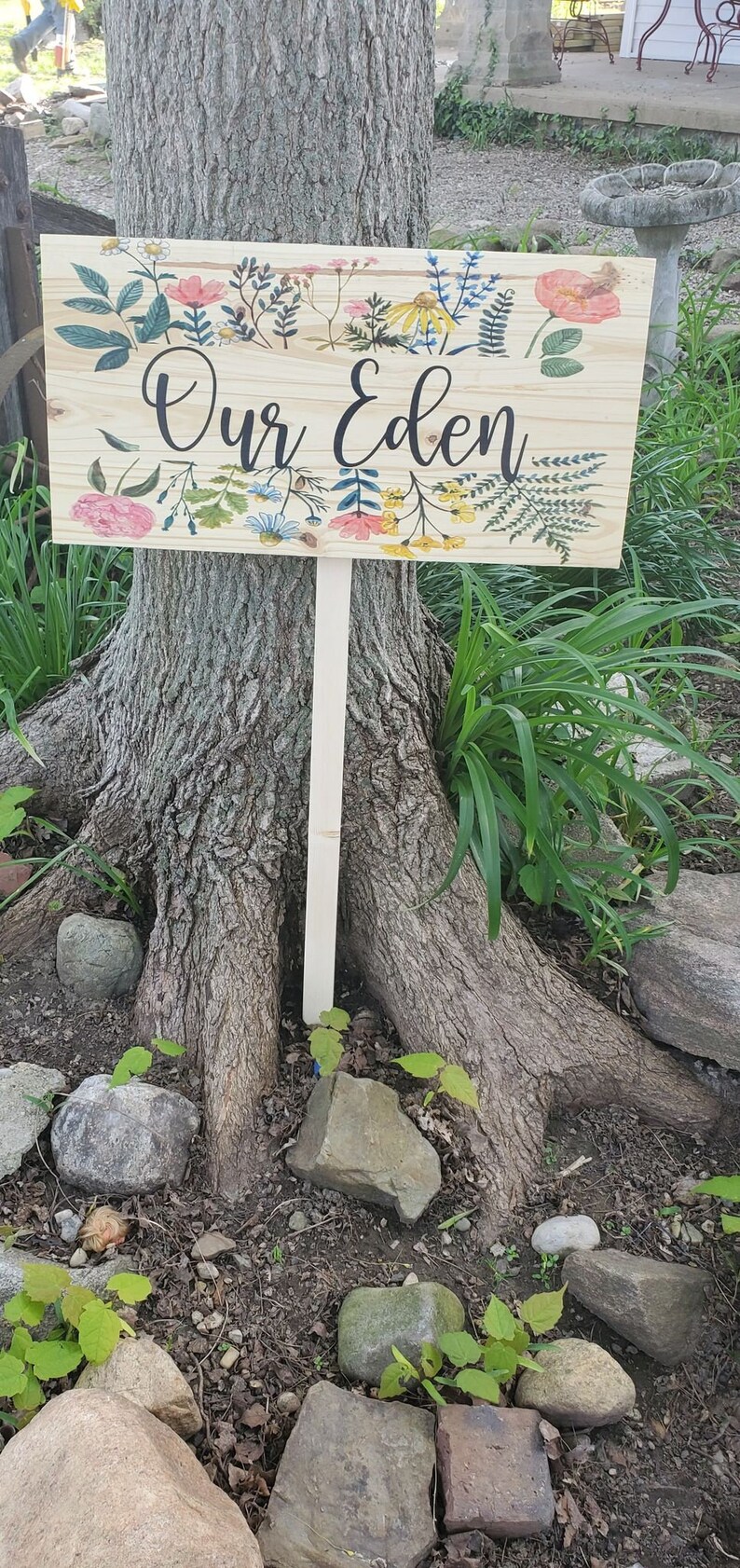 Our Eden Garden Floral Sign Mothers Gift Wife Gift Gardener - Etsy