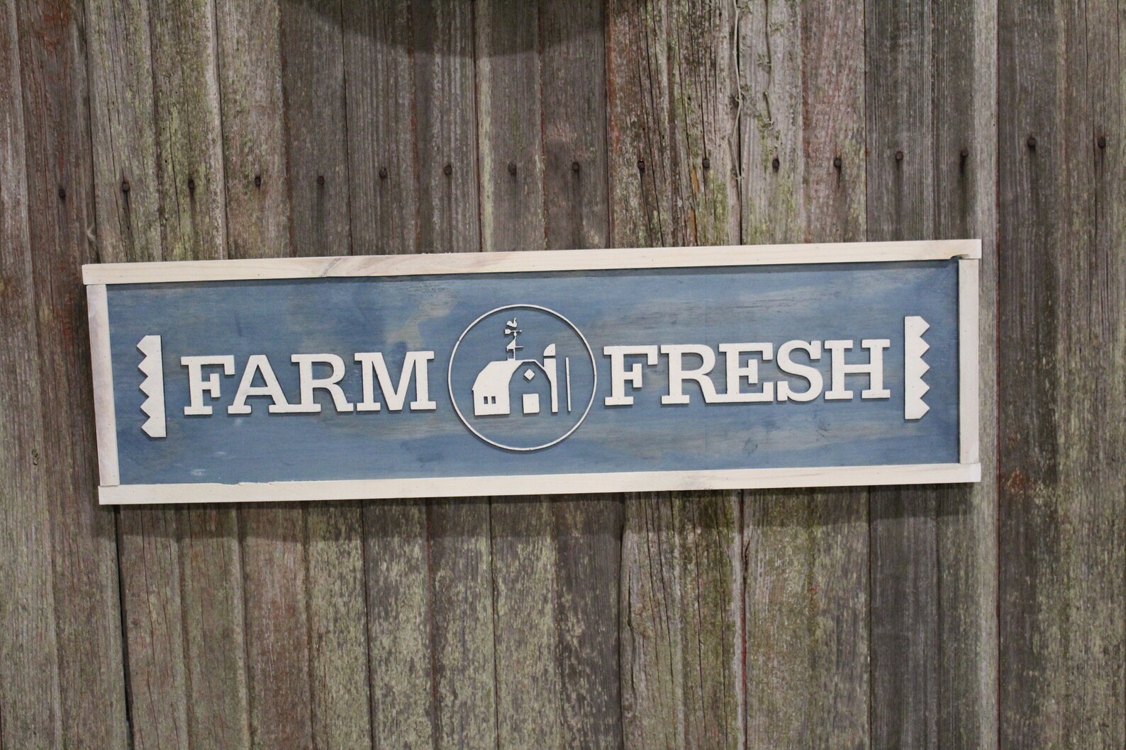 Farm Fresh Wood Sign Raised Text Barn Market Adverting Organic - Etsy