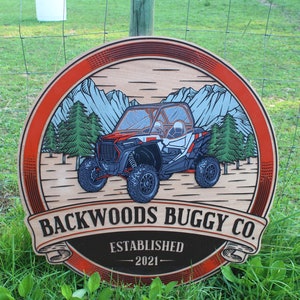 Custom Logo Emblem Raised Text Business Sign Image Large ATV ...