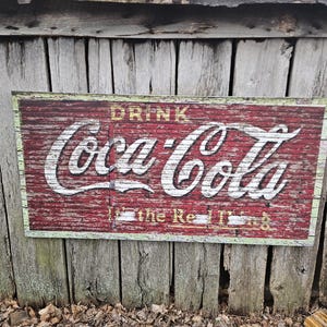 Antique Coca-cola Barn Sign Coke PVC Textured Finish Weatherproof Fade ...