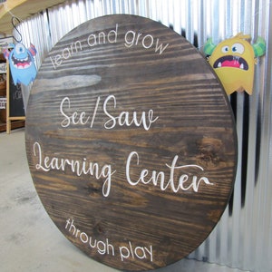 Custom Daycare Learning Center Carved Engraved Routed Color Filled ...