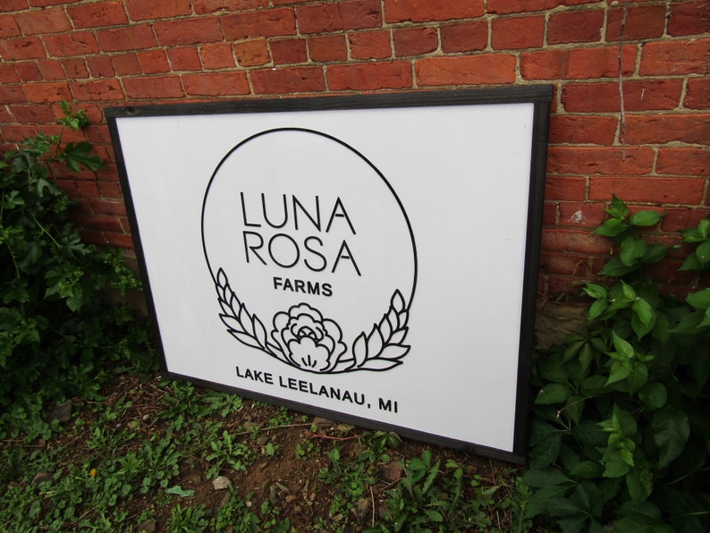 Luna Rosa Farms Homestead Sign Commerical Signage Floral Hoop - Etsy