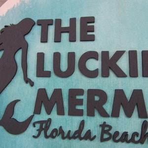 Custom Sign Round Business Commerical Signage Mermaid Mint Made to ...