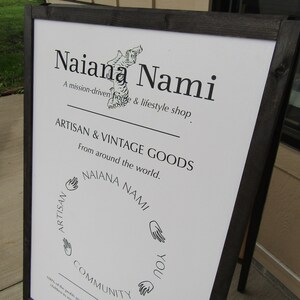 Artisan and Vintage Good Sidewalk Sign Handmade A Frame Foldable Wooden ...