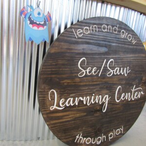 Custom Daycare Learning Center Carved Engraved Routed Color Filled ...