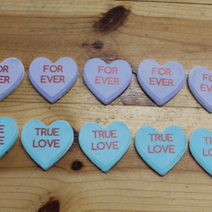 Handmade Tic Tac Toe Conversation Hearts True Love Forever Candy ...