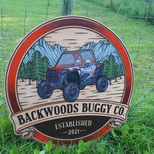 Custom Logo Emblem Raised Text Business Sign Image Large ATV ...