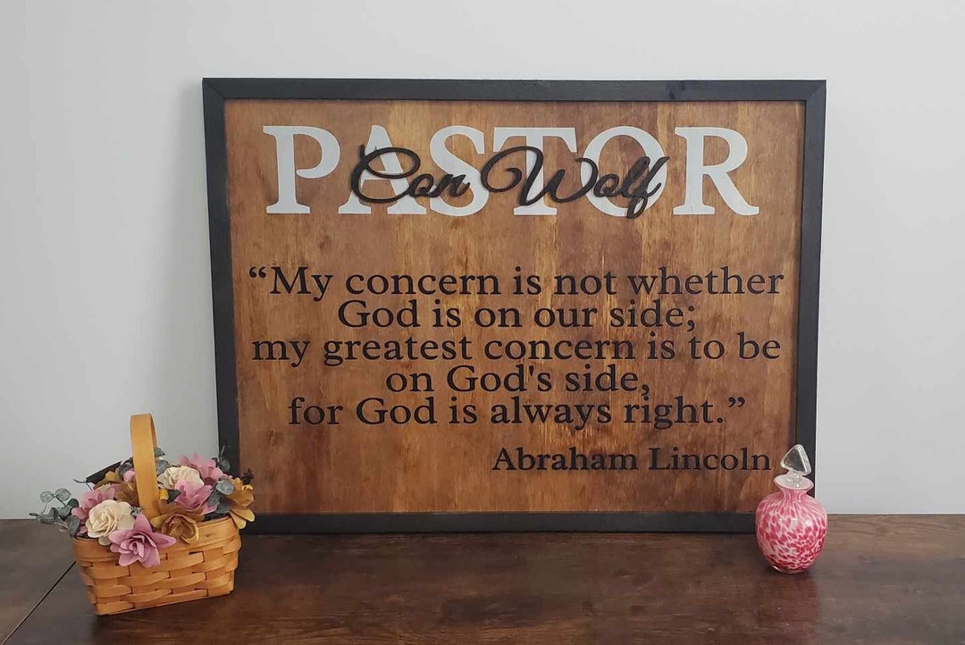 Custom Pastor Scripture Sign Giftable Faith Church Bible Verse Handmade ...