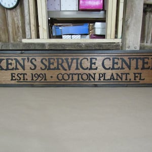 Service Center Sign Wooden Signage Large Oversized Store Front Sign ...