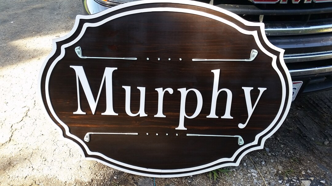 Custom Golf Club Logo Sign: 3D Raised Wood Business Sign - Etsy