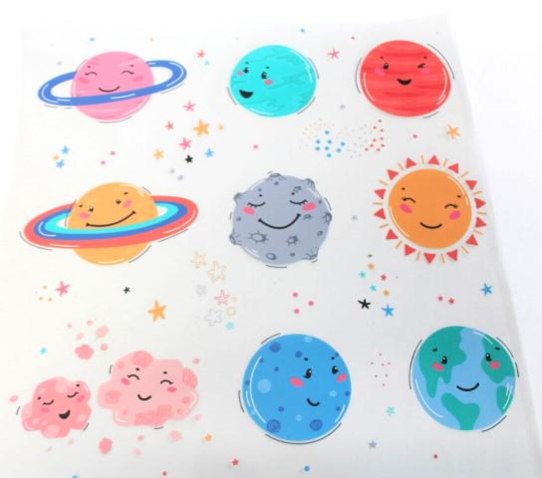 Solar System Planets Decals: Waterproof Kawaii Stickers for Kids - Etsy