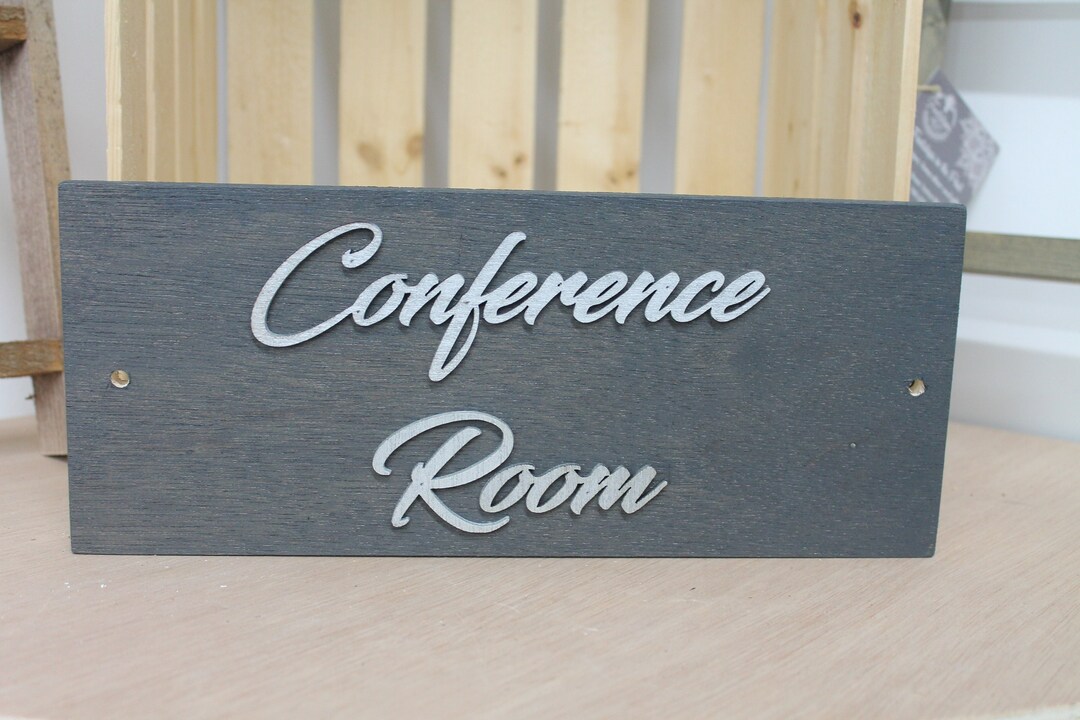 Conference Room Business Sign Unframed Commerical Signage 3D Raised ...
