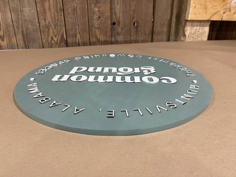 Large Round Custom Sign Commerical Signage Common Ground | Etsy