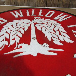 Large Round Custom Sign Commerical Signage Tree Farm Willow Tree ...