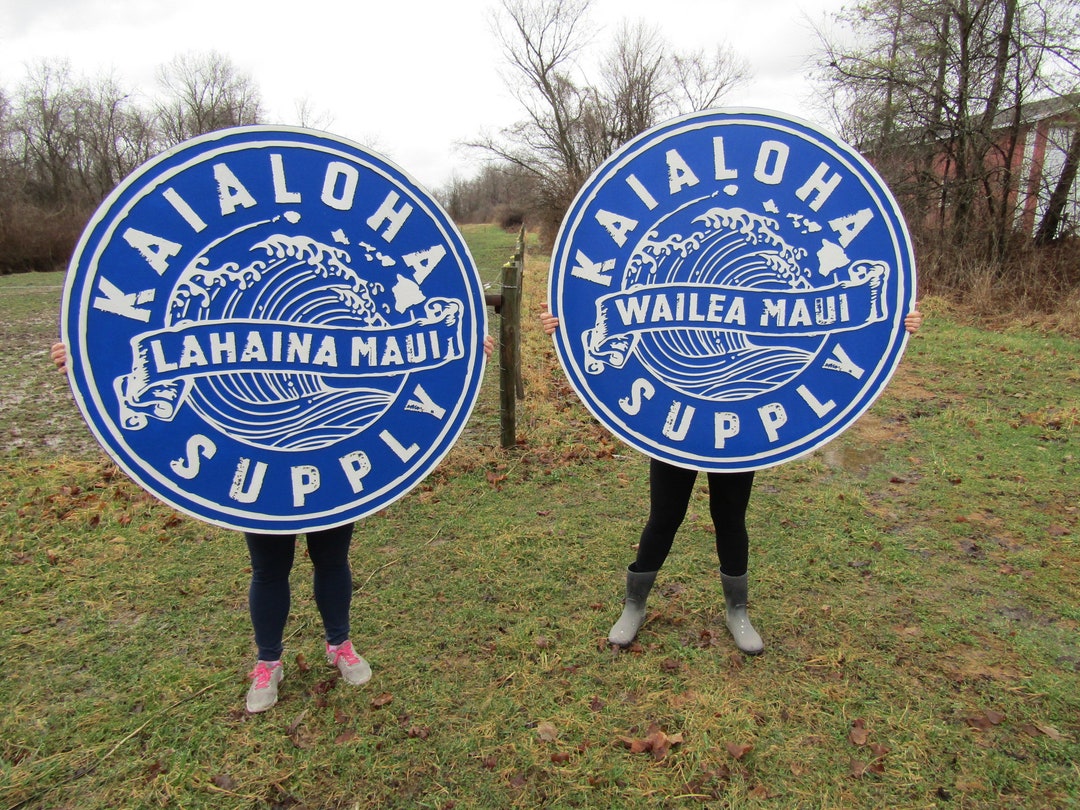 Lot of 2 Extra Large Round Custom Signs Commerical Signage Signs ...