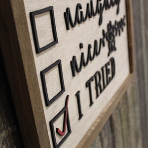 Naughty Nice I Tried Wood Sign Raised Text 3D Sign Christmas - Etsy