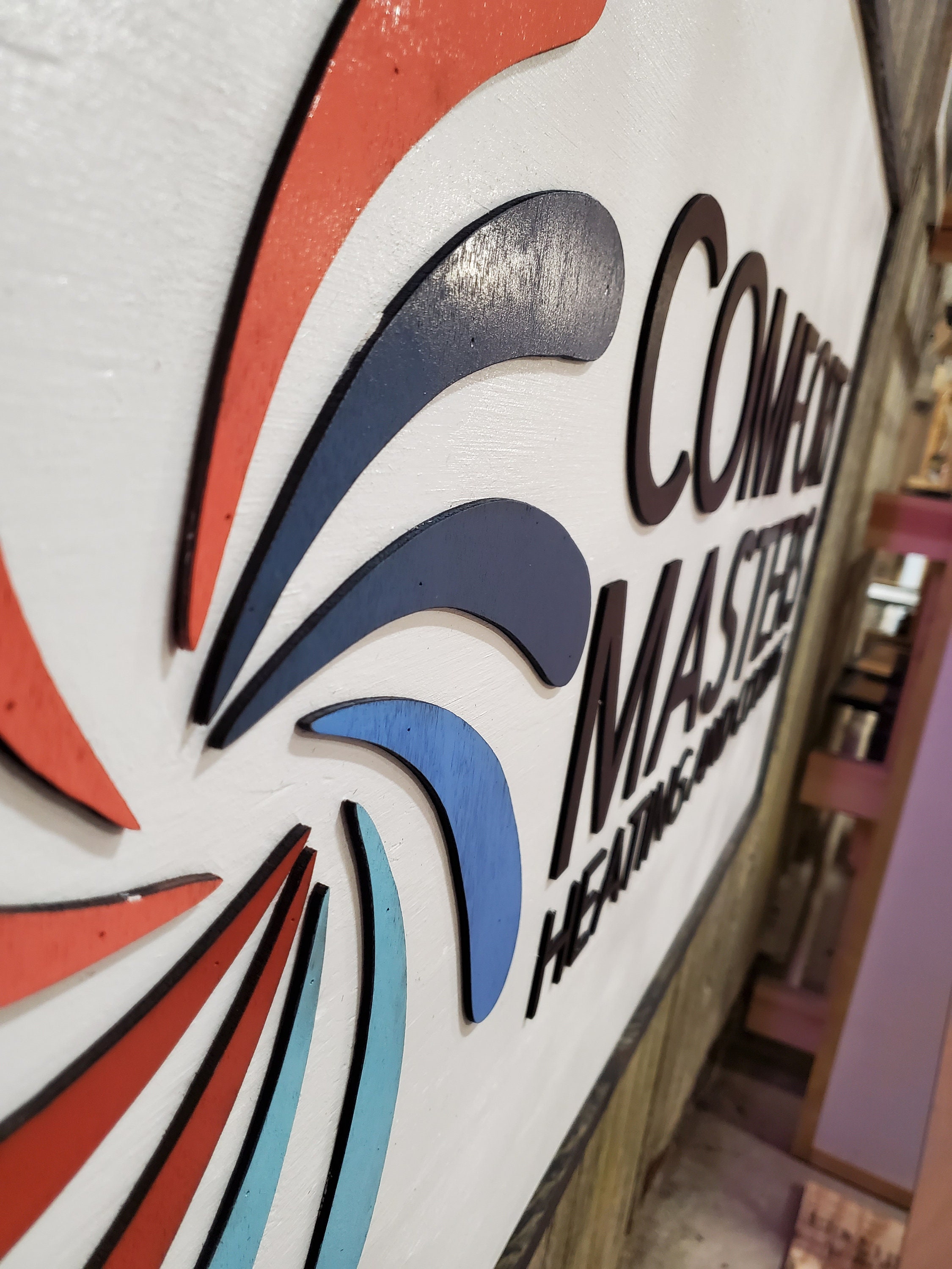 Heating and Cooling Wood Sign Large Outdoor Commercial AC - Etsy