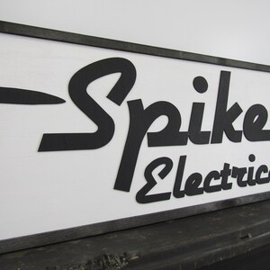 Large Custom Business Sign Spikes Electrical Commerical Signage Your ...