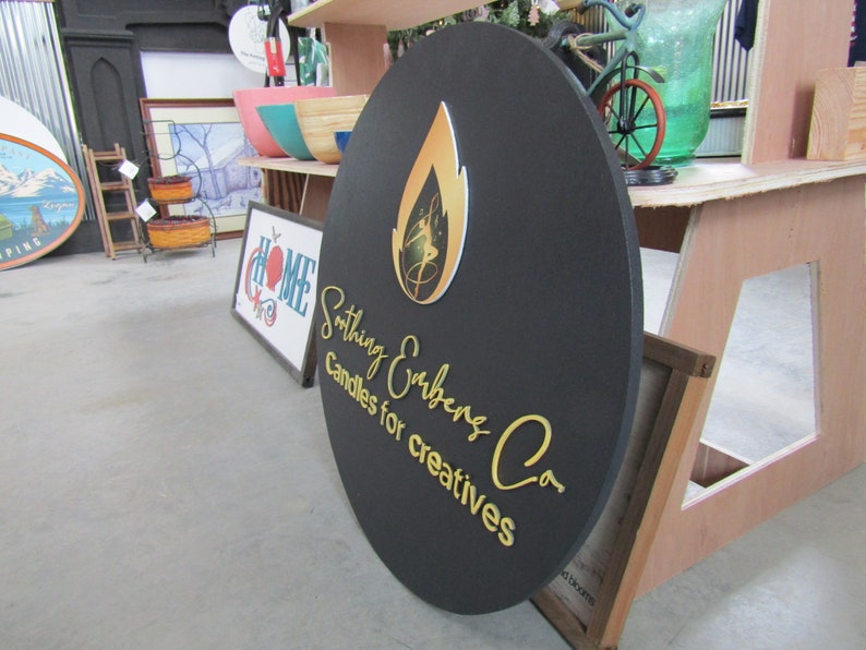 Custom Sign Candle Shop and Co Signage Creatives Soothing - Etsy