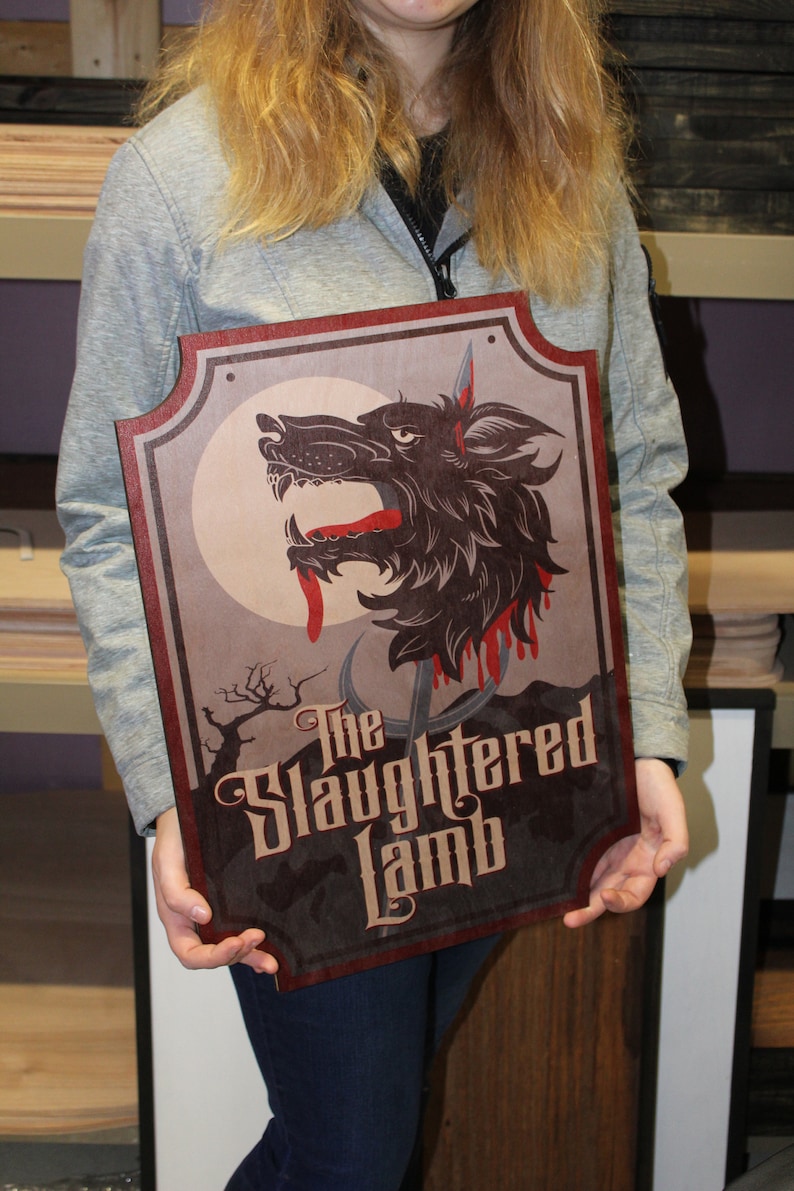 Large Slaughtered Lamb Sign With UV Ink Printed Extra Detail Contour ...