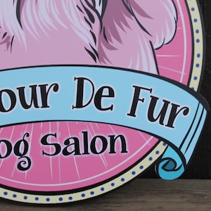 Custom Dog Salon Pet Groomer Weatherproof PVC Sign Personalized Custom ...