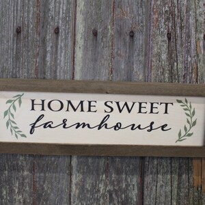 Home Sweet Farmhouse Sign Wood Printed Country Rustic Primitive Wall ...