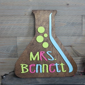 Custom Beaker Science Teacher Chemistry Experiment Personalize Sign ...