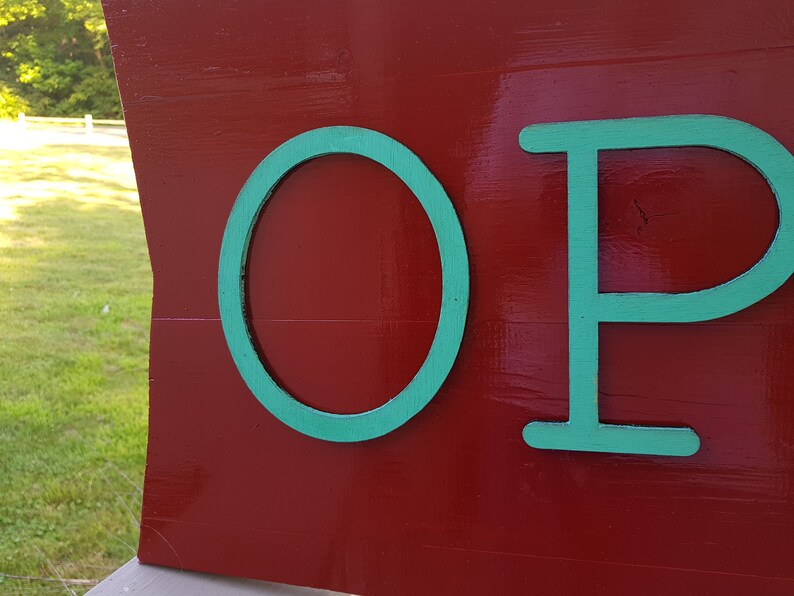 Custom Wood Open Sign Directional Arrow Large Wood Handmade | Etsy