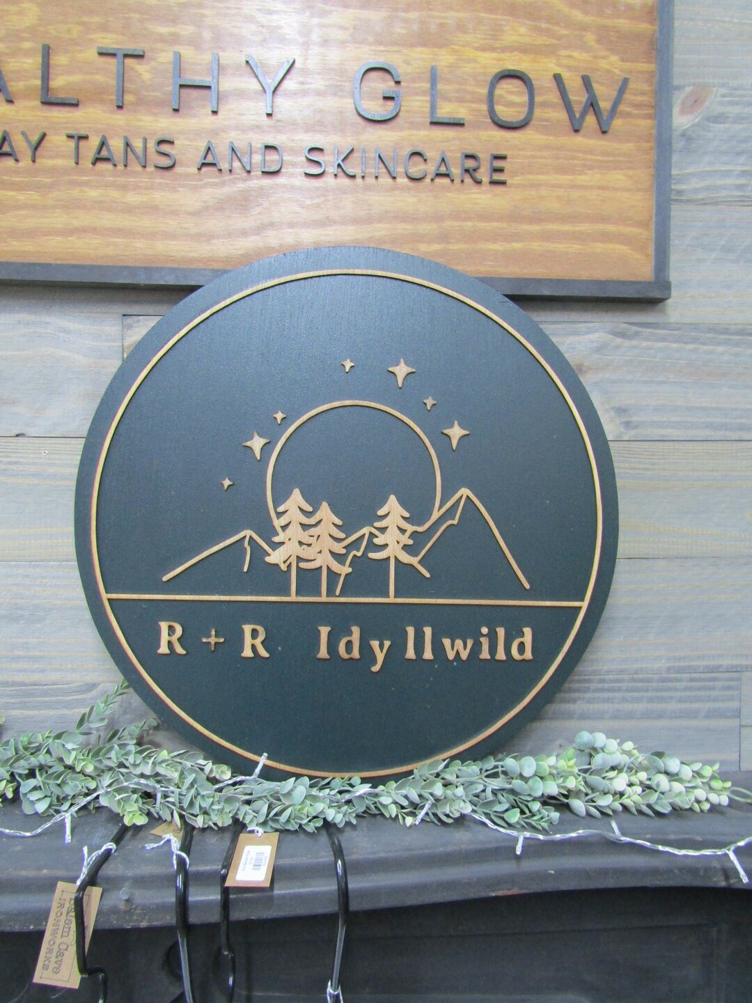 Custom Sign Round Business Commerical Signage Minimalist Made to Order ...