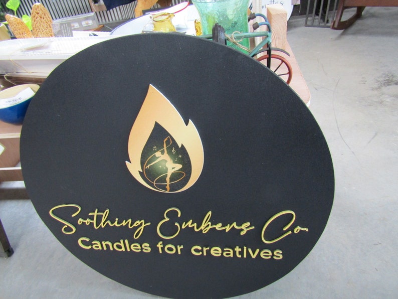 Custom Sign Candle Shop and Co Signage Creatives Soothing - Etsy