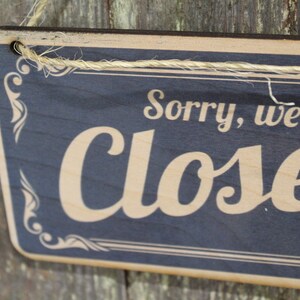 Open Closed Double Sided Close Advertising Small Business Wooden Front ...